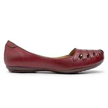 Sapatilha feminina em couro mulher moderna fácil calce conforto - JOTA ...