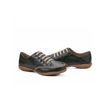 Sapato em couro feminino calce facil macio leve 901VERDE - JOTAFLEX ...