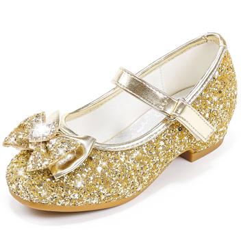 Sapatos Furdeour Girls Flats Gold Party High Heels tamanho 1 - Tênis ...