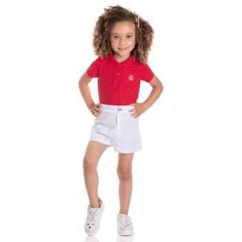 Sarja com elastano branco shorts infantil feminino com pedras de strass ...