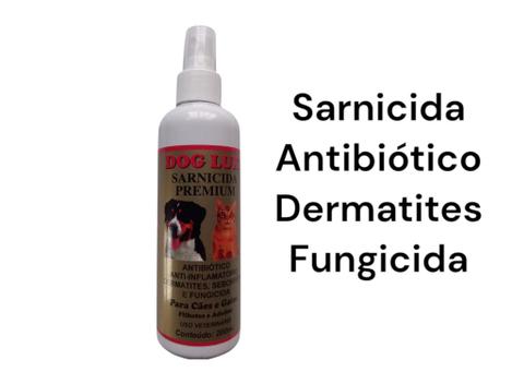Sarnicida Dog Lux Spray 200ml Controle de Sarna, Dermatites e Fungos ...