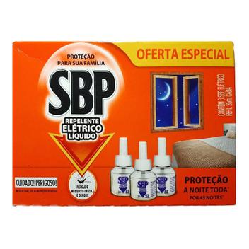 Sbp Caixa Com 3 Repelente Elétrico Líquido 35Ml Cada Refil ...