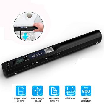 Scanner De Mesa Portátil Microsd 900dpi A4 Documentos Rápido - BELLATOR ...