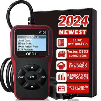 Scanner OBD2 Automotivo V100 - Ferramenta de Diagnóstico e Leitor de ...