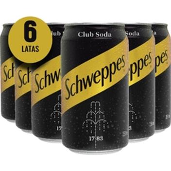 Schweppes Club Soda LATA 350ml kit 6unidades - Refrigerante - Magazine Luiza