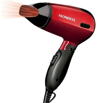 Secador de viagem mondial 1200w red lux travel compact bivolt - Secador ...