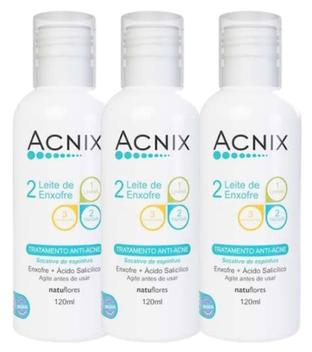 SECANTE DE ESPINHAS ANTI ACNE ACNIX 120ml NATUFLORES 3un - Antiacne ...