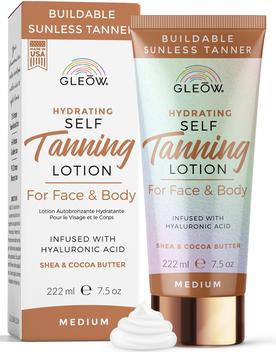 Self Tanner GLEOW New 2024 Loção Autobronzeadora 220ml para rosto e ...