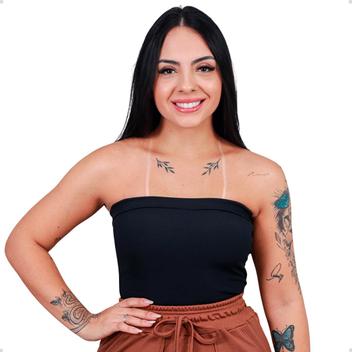 sem alça Cropped Top Feminino Com Bojo Faixa Moda - 40 Graus - Top ...