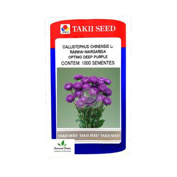 Sementes de Flor Rainha Margarida Aster Optimo Deep Purple Env. C/ 1. ...