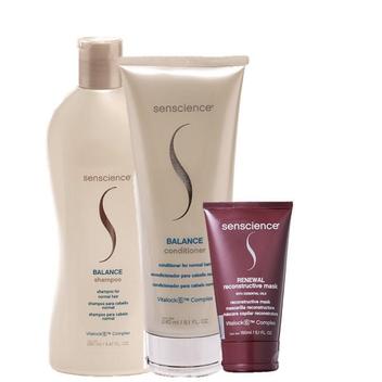 Senscience Balance Home Care Duo e Renewal Mask 150ml - Máscara Capilar ...