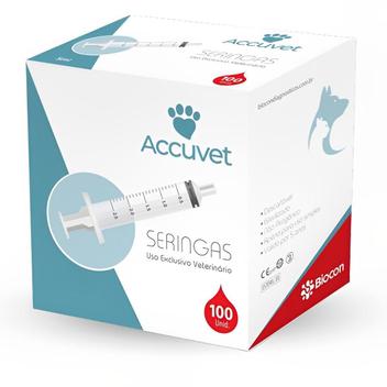 Seringa Hipodérmica 3ml Estéril Descartável Silicone - Accuvet ...