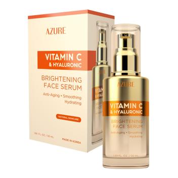 Sérum facial Azure Cosmetics Vitamina C com ácido hialurônico - Outros ...