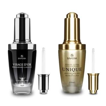 Sérum Facial Visage Dor + Unique Saviora Skin Care Completo Tratamento ...