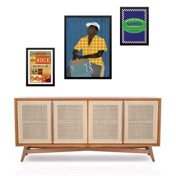 Set 3 Quadros Música Samba - Com Vidro - Quadros On-Line - Quadro ...