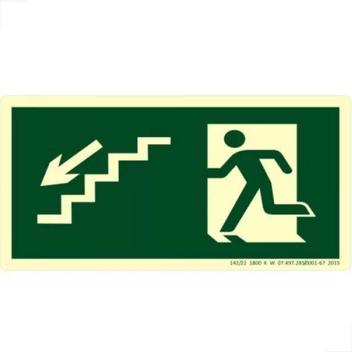 Seta De Sinalização Descendo Escada à Esquerda 12X24 - Extinorpi ...