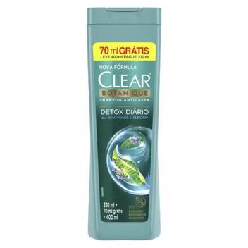 Shampoo Anticaspa Clear Botanique Detox 400ml Unilever - Shampoo ...