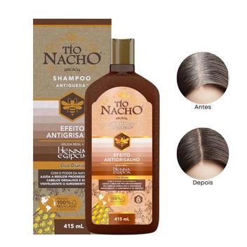Shampoo Antigrisalho Escurece os Fios Tio Nacho 415ml - Shampoo ...