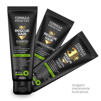 Shampoo, Condicionador e Máscara Reconstrução Total em 3 Minutos Rescue ...