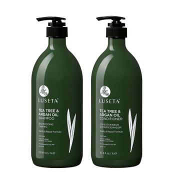 Shampoo e Condicionador Luseta Tea Tree & Argan Oil - 1 Litro - Kit ...
