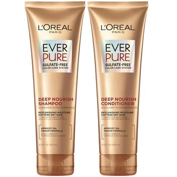 Shampoo e Condicionador Nutritivos para Cabelos Secos (Óleo de Damasco ...