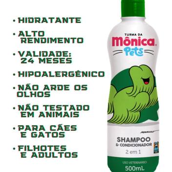 Shampoo e condicionador pets 2 em 1 caes e gatos 500ml - Turma da ...