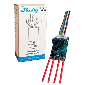 Shelly Uni Módulo Universal Inteligente Operado por Wi-Fi 2 Canais ...