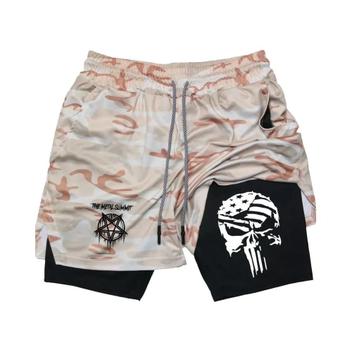 Shorts de Treino Masculino - Dupla Camada, Secagem Rápida para Corrida ...