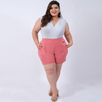 Shorts Feminino com Bolso Bermuda Moda Plus Size Verão - Catwalk ...