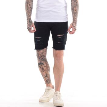 Shorts masculinos Jeans rasgados estilo jogador destroyed - Volgue ...