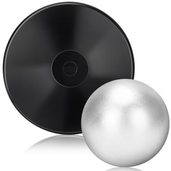 Shot Put Set Zealor 1 kg de disco de borracha e 4 kg de ferro Shot Put ...