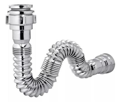 Sifão Sanfonado Flexível Cromado Cozinha Pia Banheiro Tanque - Delflex ...