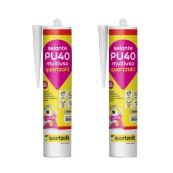 Silicone PU40 Multiuso Quartzolit Preto 360g Kit2 - Impermeabilizante ...