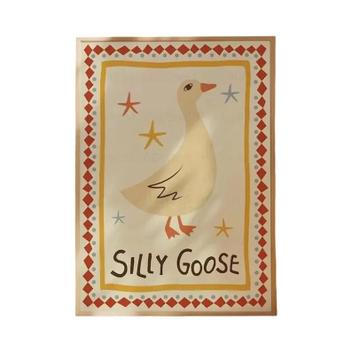 Silly Goose Print Frameless Wall Art Fashion Poster Canvas Painting ...