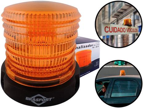 Sinalizador Led Para Garagem Com Base Magnética Luz De Emergência Resistente À Água 30v ...