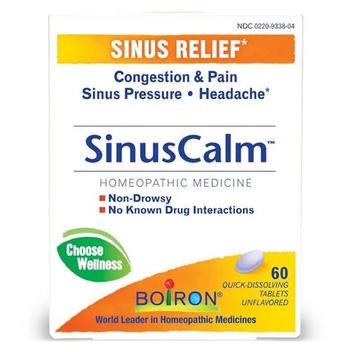 Sinus Calm Sinus Relief 60 comprimidos da Boiron (pacote com 2 ...