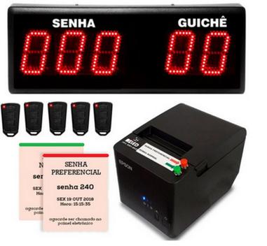 Sistema de Atendimento Painel de Senha com Guichê 12 cm - com ...
