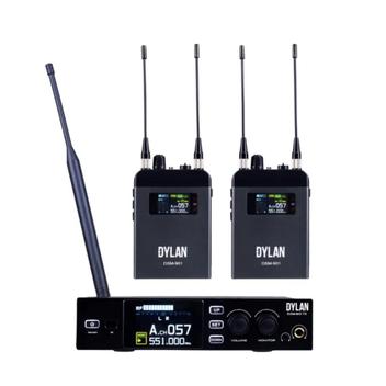 Sistema de monitor pessoal dylan dsm-900 sem fio uhf com 2 bodypacks ...