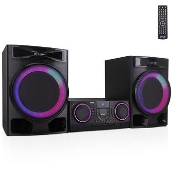 Sistema estéreo doméstico Pyle Mini Hi-Fi 160W Wireless BT Black - Mini ...