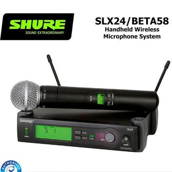 Sistema sem fio com microfone de mão SLX24/SLX4 Beta58 Shure - Microfone Dinâmico - Magazine Luiza