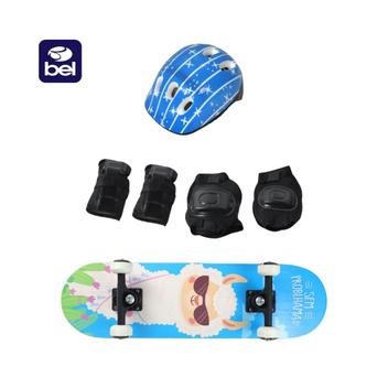 Skate Radical Iniciante + Kit Proteção Completo Estampas Sortidas Bel ...