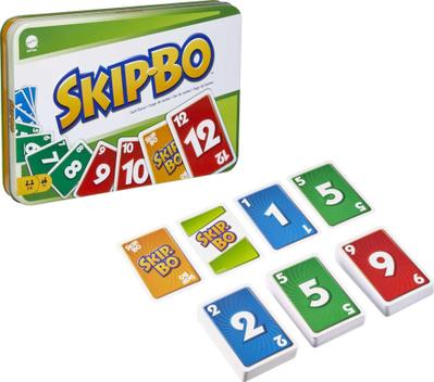 Skip Bo Card Game em Lata Decorativa com 162 Cartas, Sequencing Family ...
