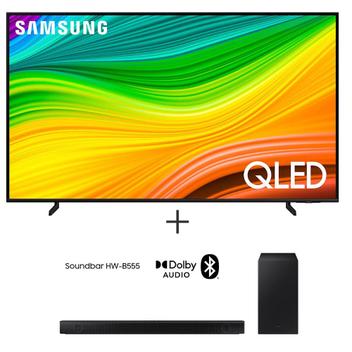 Smart Big TV Samsung 75" Polegadas QLED 4K 75Q60D 2024 + Soundbar ...