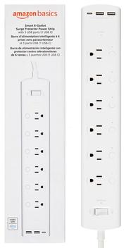 Smart Plug Power Strip Amazon Basics 6 tomadas 3 portas USB - Alarme e ...
