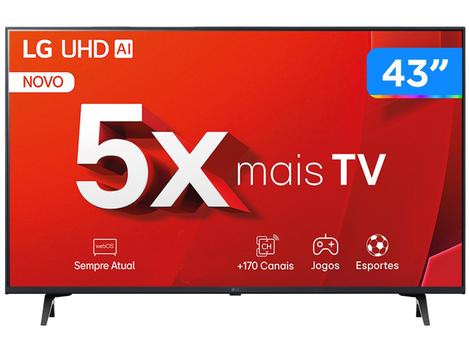 Smart TV 43" 4K LG Ultra HD 43UT8000 com Processador a5 Ger7 AI, Alexa ...
