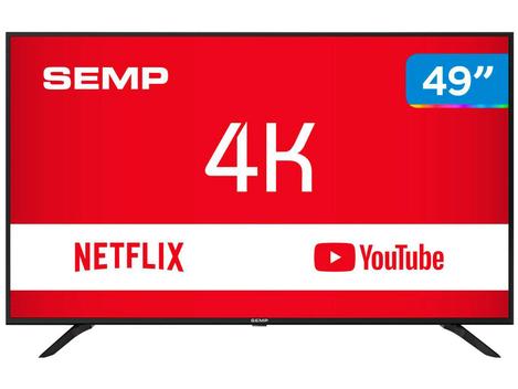 Smart TV 49” 4K LED Semp SK6000 Wi-Fi HDR - 3 HDMI USB - TV 4K Ultra HD - Magazine Luiza