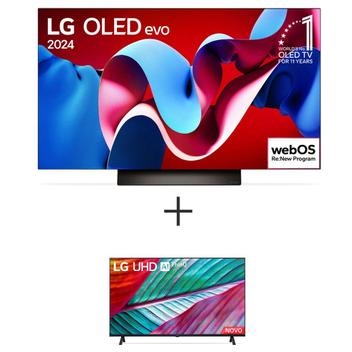 Smart TV 4K LG OLED Evo 55" Polegadas OLED55C4 + Smart TV LG LCD 43 ...