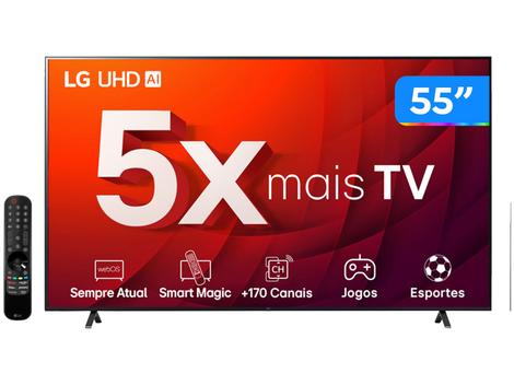 Smart TV 55” 4K UHD LED LG 55UR8750 - Wi-Fi Bluetooth Alexa 3 HDMI IA ...