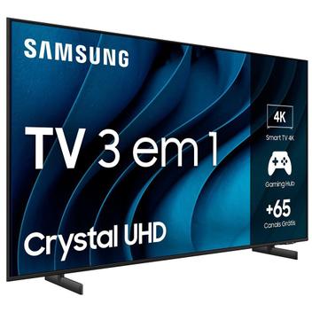 Smart TV 55 polegadas 4K Samsung Crystal UHD 4K, com Gaming Hub ...