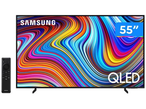 Smart TV 55” UHD 4K QLED Samsung QN55Q60 - Wi-Fi Bluetooth 3 HDMI 2 USB ...